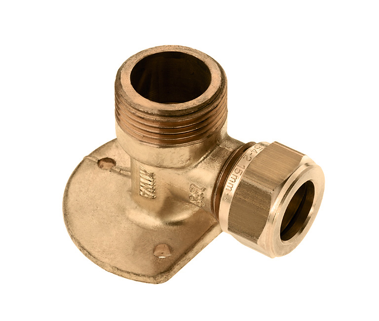 Bonfix Messing Buitendraad x Knel Muurplaat | 3/4 x 15 | RK